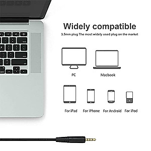 Wired Headphone,3.5mm Jack Over Ear Headphone with Microphone Noise Canceling Student