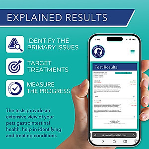 Innovative Pet Lab at-Home Test Kit- Gut Health Evaluation and Expert Panel Insights- Ideal for Dogs and Cats- Pet Essential for Digestive Health