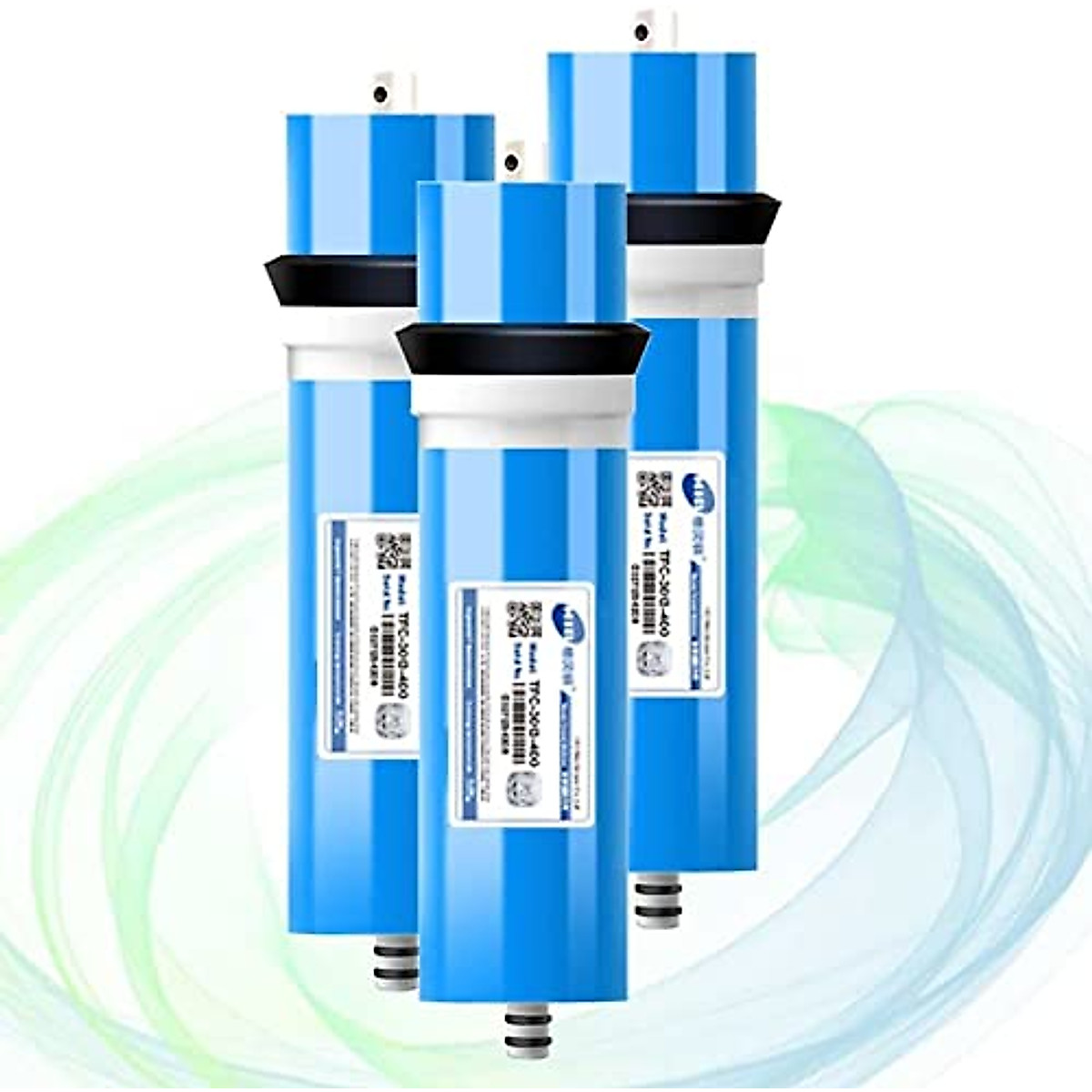 3-PC 3012-400 Gpd Replacement 0.0001 Micron Reverse Osmosis Membrane Filter Compatible Ro Fits Residential Water Filter Purifier