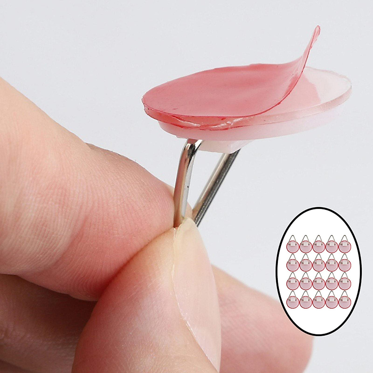 2.2cm Invisible Plate Hanger Set Vertical Plate Holders for The Wall (2), has Good Sticky and Durable.