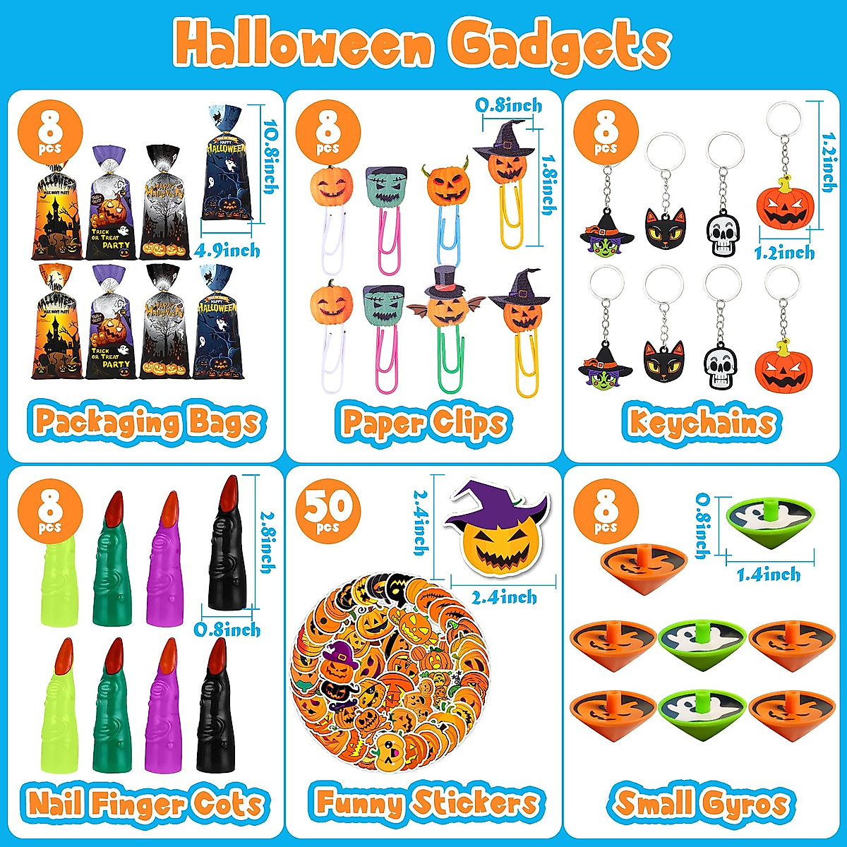 154pcs Halloween Party Toys Assortment for Kids, Halloween Stuff Bulk Goodies Toys for Party Supplies, Halloween Treats Non Candy Gifts School Classroom Carnival Prizes, Treasure Box Toy Chest