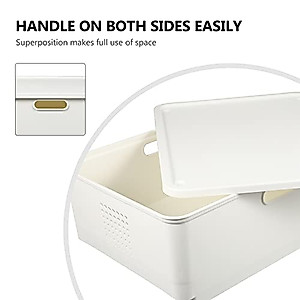 Garneck Plastic Storage Bin Tote Organizing Container with Latching Lid, Great Use for Storing, Stackable and Nestable