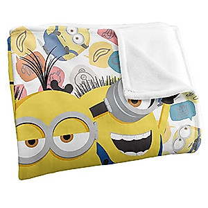 Minions Blanket, 36"x58" Waving Silky Touch Super Soft Throw Blanket