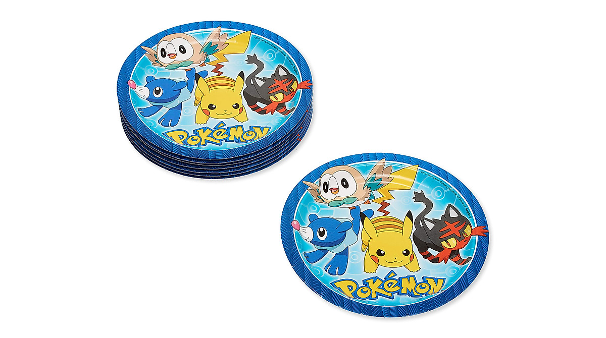 Pokemon Party Supplies: Colorful Dinner Plates (8-Count)