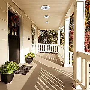 5" LED IC Rated Swivel Round Trim Recessed Lighting Kit 4-Pack, White, Easy Install Push-N-Click Clips, LED Bulbs Included, 4.25" Hole Size,90957