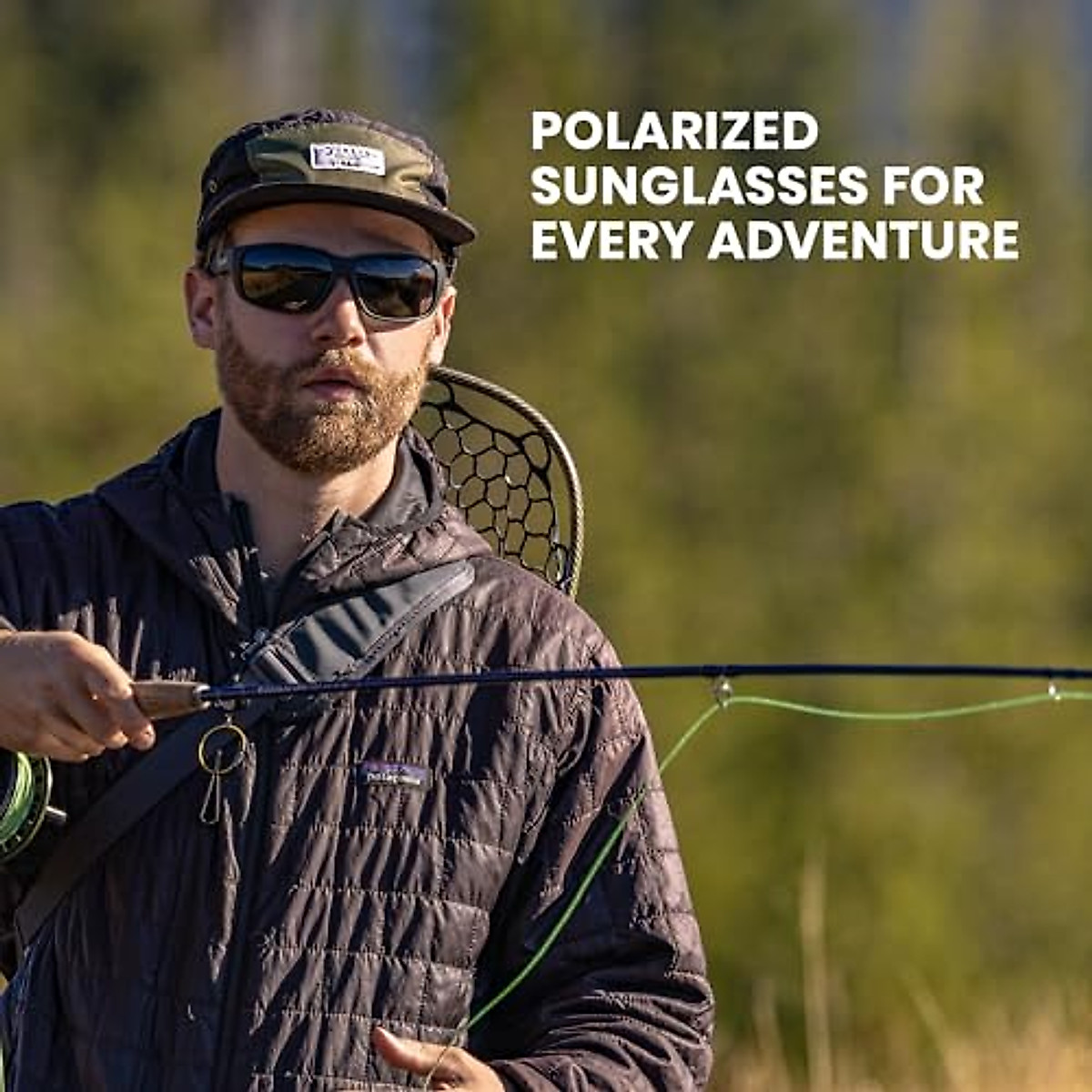 Suncloud Milestone Polarized Sunglasses – 100% UV Protection – Comfortable Fit, Trendy Design – for Men & Women – Matte Black + Polarized Blue Mirror Lenses