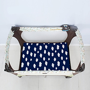 Pack and Play Sheets Fitted, 2 Pack Playard Sheet Fits for Graco Pack n Play Mattress, Mini Crib Sheets for Baby Boys & Girl