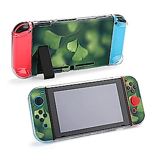 ERFGT Gin-Kgo Pat-Tern Case for Nintendo Switch with Screen Protector Slim Anti-Scratch Anti-Slip Protective Case Cover for Girls and Boys