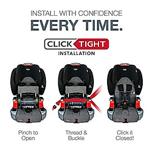 Britax Grow with You ClickTight Harness-2-Booster Car Seat, StayClean Grey - Stain, Moisture & Odor Resistant Fabric