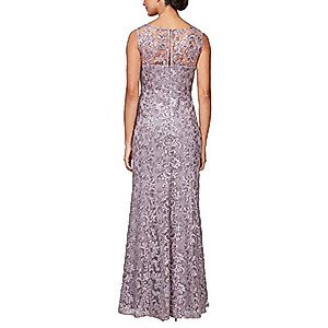 Alex Evenings Women's Long Sleeveless Dress with Shawl, Wisteria, 6