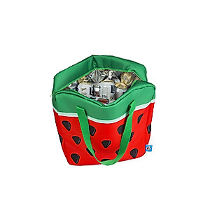 BigMouth Inc. Giant Watermelon Cooler Bag - EVA-Insulated Tote That Keeps Drinks Cool, Easy to Carry, Wide Opening for Easy Packing, Can Fit up to 12 Standard Cans or Bottles, Makes a Great Gift