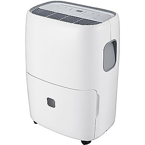 Whirlpool 40 Pint Portable Dehumidifier with 24-Hour Timer, Auto Shut-Off, Easy-Clean Filter, Auto-Restart, and Wheels, For Bathrooms, Basements, and Bedrooms