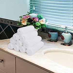 Orighty Microfiber Washcloths Towel Set 12 Pack, Highly Absorbent and Soft Feel Fingertip Towels, Multi-Purpose Wash Cloths for Bathroom, Hotel, Spa, and Gym, 12x12 Inch