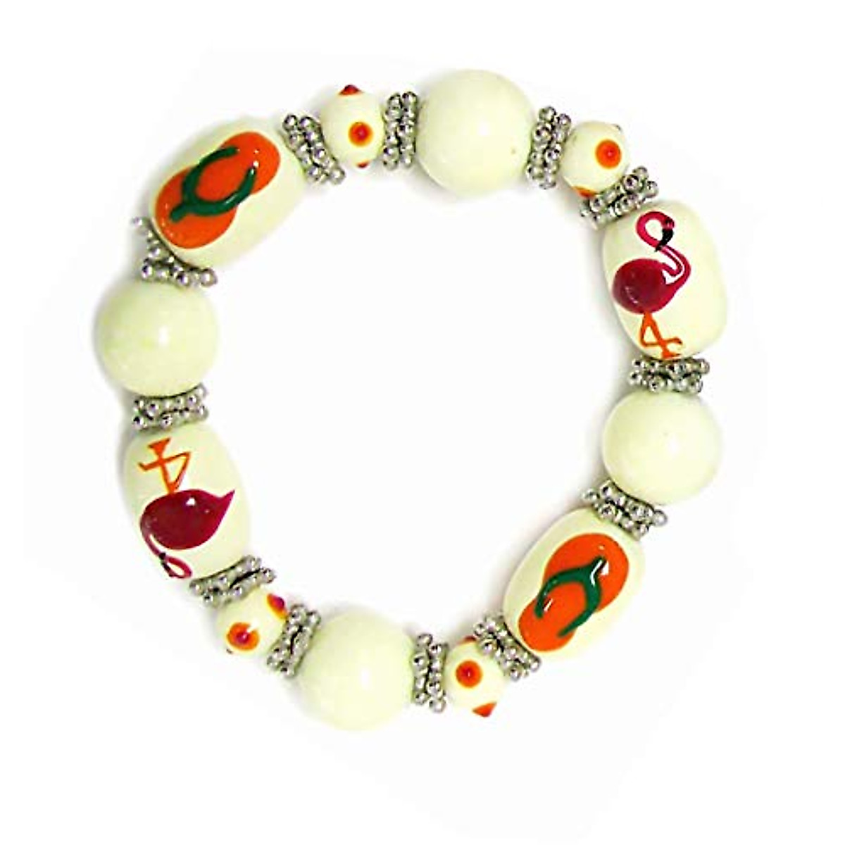 Linpeng Womens Bohemian Stretch-Bracelets, Silver, 7 5 Inch US