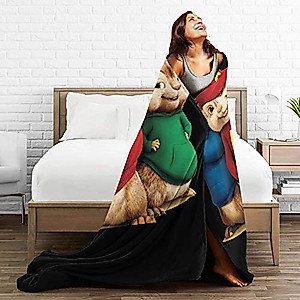 Al-vin and The Chipm-unks Ultra-Soft Micro Fleece Blanket Super Soft Flannel Blanket, Suitable for Sofas, Bedrooms, Picnics, All Seasons