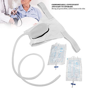 Silicone Urine Collector with 2 Urine Bags, Male Urinary Incontinence Management Solution Kit, Bladder Control Devices for Men Bedridden, Men Urinal Wearable Portable