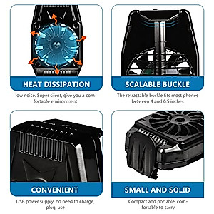 Gatuida 3pcs Games Silent Cooling Play Heatsink Cellphone Radiator: Phone Streaming Mobile Radiator for Universal Cell Fan Live Gaming Rechargeable Tablet Semiconductor Single