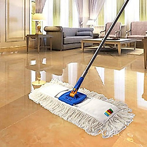 YCUTE Commercial Strength Cotton Dust Mop Refill, Thick Tufted Replacement Head for Home & Commercial Use, Fits Standard Size Mop Frame, Perfect for Hardwood, Laminate, Concrete (35")