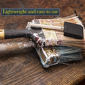 EHOMEA2Z Foam Paint Brushes Set - Versatile Sponge Paint Brush Kit with Sturdy Wooden Handles - Ideal Foam Brushes for Painting, Retouching and Crafts, Assorted Sizes - Foam Brush Collection (10)