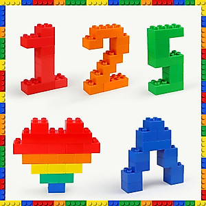 aotipol Building Blocks for Kids Toddlers Including a Baseplate, 101-piece Large Classic Building Bricks Set for Kids of All Ages, Basic STEM Toys Gift, Compatible with All Major Brands