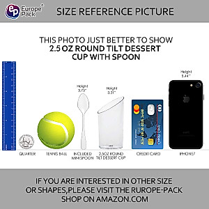 Plastic Dessert Cups with Spoons,Mini Disposable Appetizer Cups Clear Square Slanted Parfait Cups for Party - Set of 24 (2.5oz round slanted dessert cups)