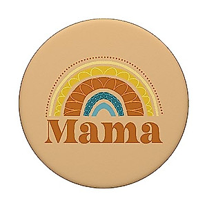 Boho Rainbow Mama Bohemian Aesthetic Matching Family Mom PopSockets Swappable PopGrip