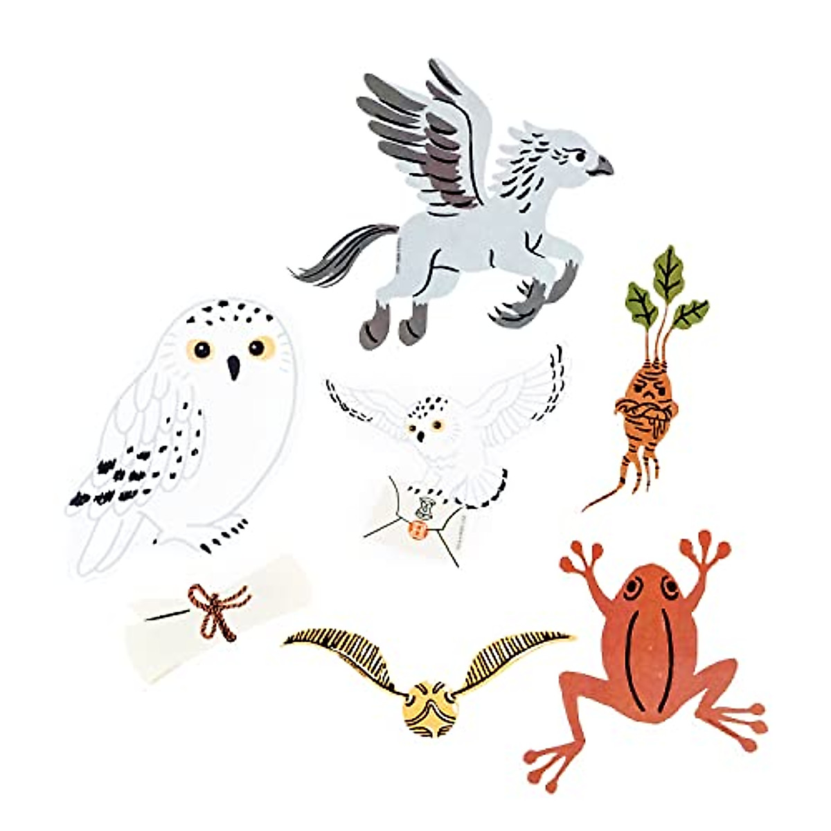 Conquest Journals Harry Potter Whimsical Magical World Sticker Pack, Set of 50 Unique Images, Officially Licensed, Waterproof, UV and Scratch Resistant, Great for All Your Gadgets