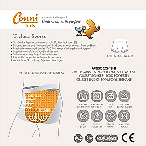 Conni Kids Training Boxer Pants | Soft Shorts Reusable Toddler Potty Training Underwear | Waterproof Easy Pull Up Youth Incontinence Bubble Gum Sizes 4-6