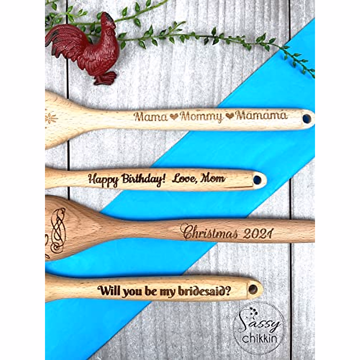 Alexa Cook Dinner Funny Wooden Spoon, Laser Engraved Gag Gift, Personalization Available, Funny Kitchen Gift, Alexa Kitchen, Stocking Stuffer