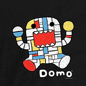 Pop Threads Domo Domondrian Art Funny Cute Graphic Tee T-Shirt for Men Black S