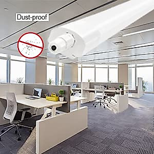 LED Ceiling Light Fixture 4FT, LED Shop Lights for Garage 5000K, IP66 Waterproof LED Garage Light,Ceiling and Under Cabinet Light, 48W 5280 LM Tube Light for Hallway Kitchen Workbench Office (4FT)