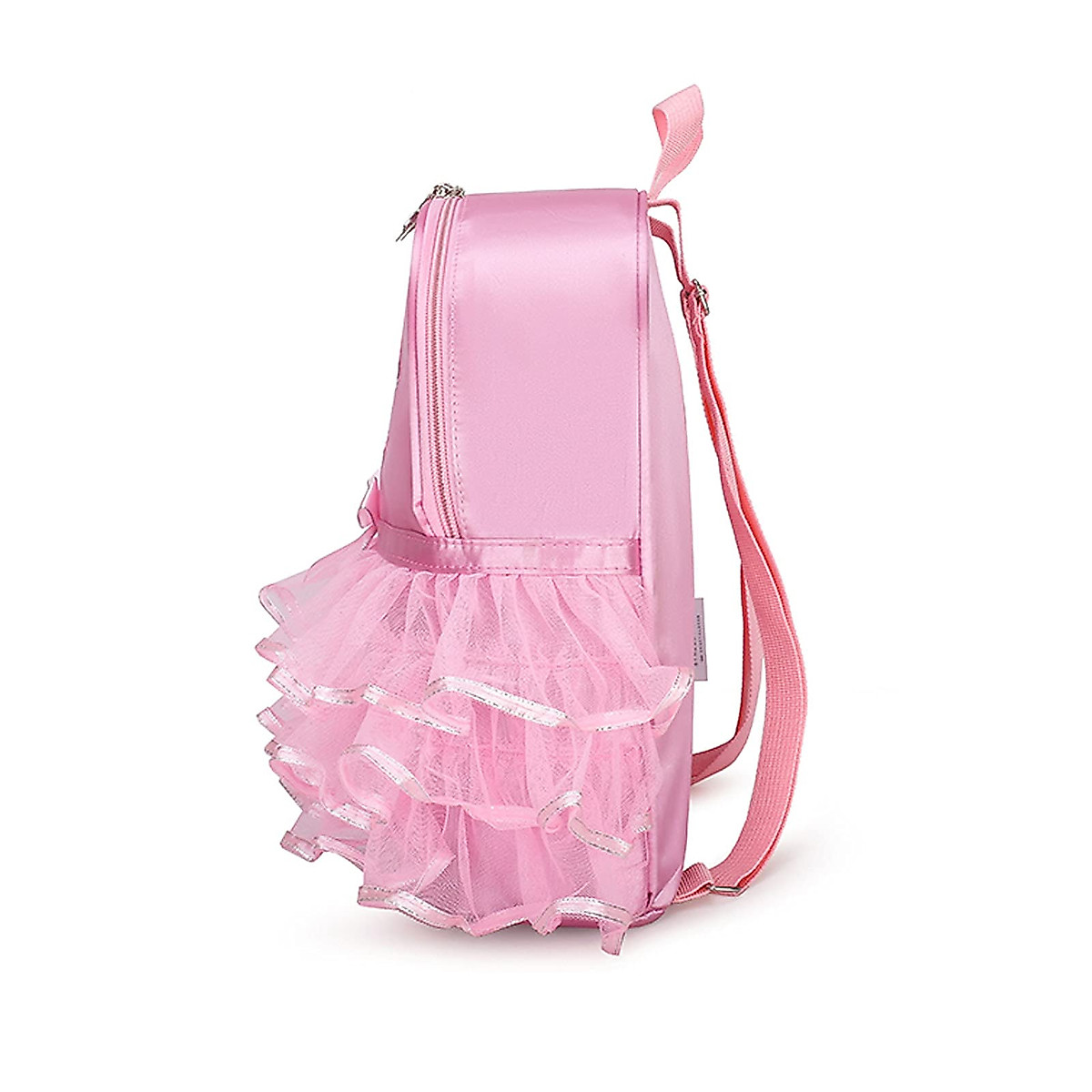 Yitengteng Princess Ballerina Backpack Dance Bag for Toddler Girls Nylon Backpack (Pink dance shoes)