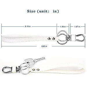 Amazon Essentials - Lanyard Keychain with Detachable Alloy Metal Rings (white)