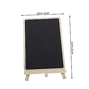 Holibanna 5pcs Blackboard Wooden Easel Small Easel Tabletop Chalkboard Signs Standing Easel Wooden Menu Board Mini Chalkboard Sign Wedding Signs 20x Boxwood Vertical Writing Board