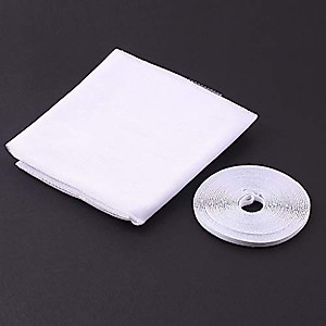 Fly Mesh Curtain Door Screen Window White Net Fly Patio & Garden Gnat Barrier