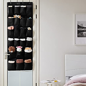 YOUDENOVA Over the Door Hanging Shoe Organizer - 22 Extra Large Fabric Pockets Shoe Storage Racks Holders Behind Closet Door with 4 Metal Hooks for Sneakers, High Heels, Slippers