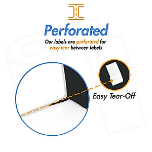 OfficeSmartLabels 1.5"x1" Direct Thermal Label - Compatible with Rollo Printer & Zebra Desktop Printers & More – 3” Core, Permanent Adhesive & Perforated Postage Label Paper (1 Roll, 5100/Roll)