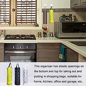 3 pcs Grocery Bag Organizers, Wall Mounted Garbage Bag Holders Kitchen Rubbish Bags Round Storage Bags for Shopping Bags Grocery Bags (B)