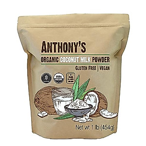 Anthony's Organic Coconut Milk Powder, 1 lb, Gluten Free, Vegan & Dairy Free, Creamer Alternative, Keto Friendly