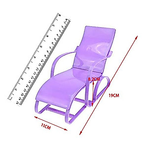 Menolana 1:6 Dollhouse Chair Furniture Unassembled 1/6 Mini Dollhouse Chair Furniture Model, Purple