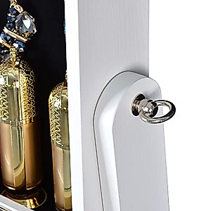 AnQuipet jewelry cabinet floor standing,freestanding jewelry cabinet with full- length mirror, Standing Mirror with Jewelry Storage for Bedroom