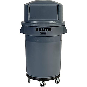 Rubbermaid Commercial Products Brute Trash Can Dolly with Wheels, Black, Transports 20, 32, 44 and 55G Brute Containers