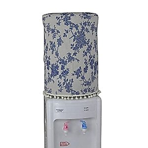 ZUYYON Water Dispenser Barrel Dust Cover for 5 Gallon Water Bottles, Cotton Linen Printing Water Cooler Cover Decor, Reusable Bucket Dust Proof Cover for Home Office