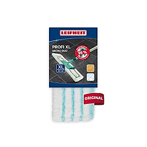 Leifheit Profi Micro Duo Wiper, Folded, for All Smooth Floors, Replacement Cover, 55126, XL 42, Blue