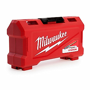 Milwaukee Metal Drill Bit Set 48894759 56 g Red Hex titanium Shockwave, 1 W, 0 V