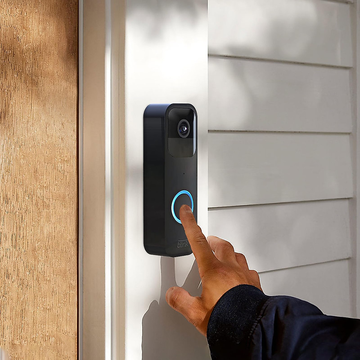 Backplate Compatible with Blink Video Doorbell, Back Plate Replacement Mounting Part with Blink Key Tool(2 pack, Black)