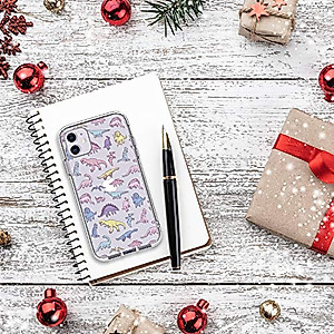 BICOL iPhone 11 Case Clear with Design for Girls Women,12ft Drop Tested,Military Grade Shockproof,Slip Resistant Slim Fit Protective Phone Case for Apple iPhone 11 6.1 inch 2019 Dinosaurs