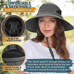 EINSKEY Sun Hat with Neck Flap, UV Protection Waterproof Safari Cap Wide Brim Bucket Hat for Fishing Gardening Hiking Hunting