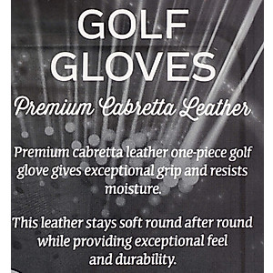 Kirkland Signature Golf Gloves Premium Cabretta Leather, Large (4 Count)