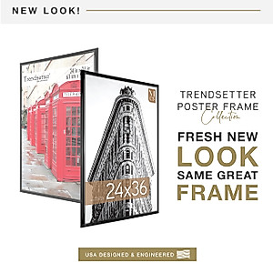 MCS Trendsetter Poster Frame, Black, 24 x 36 in, Single